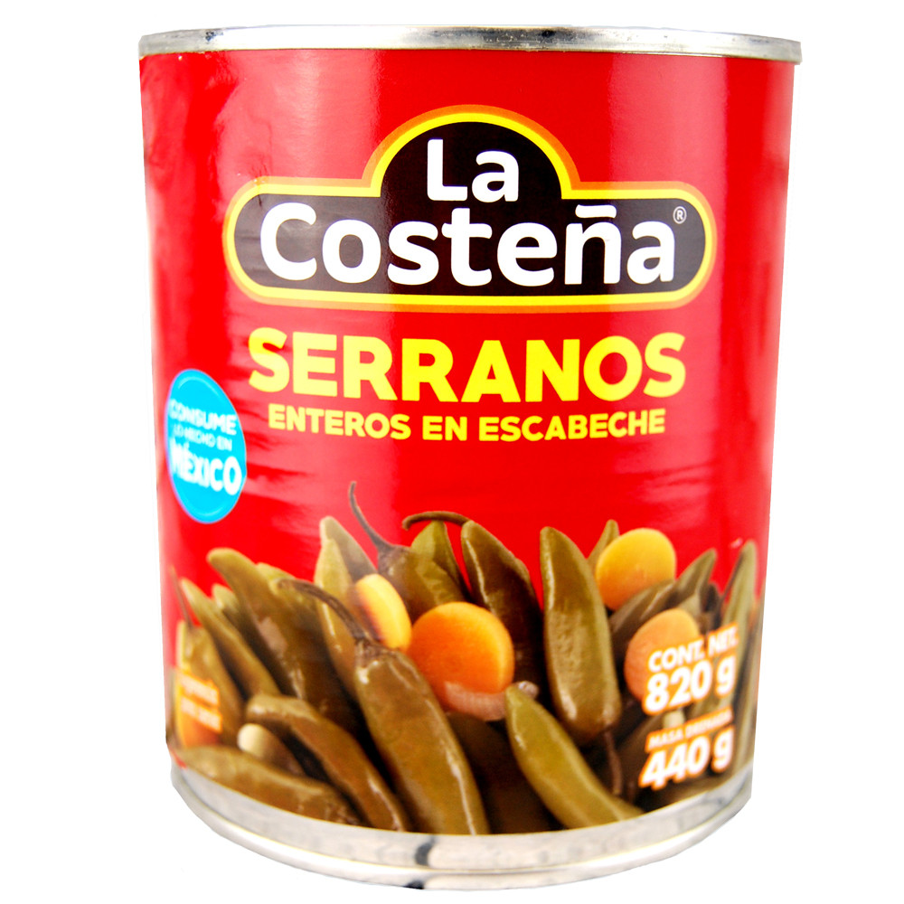 Mexgrocer Europe - La Costena Serrano Whole Chillies 800g | Buy green ...